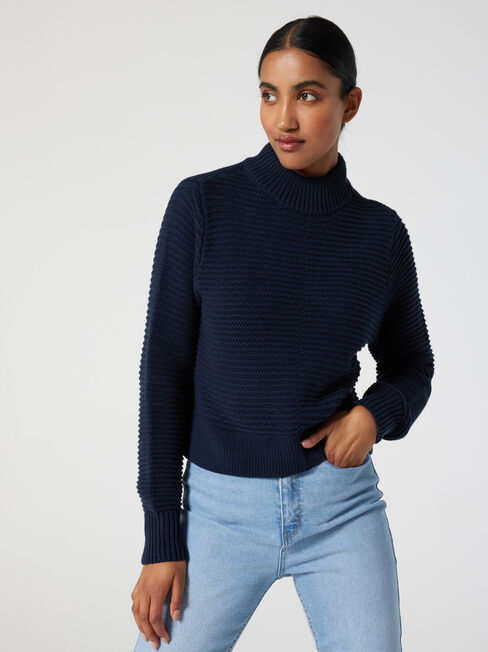 Buy Carrie Cotton Crop Knit - Ink Online | Jeanswest